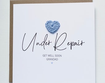 Personalised Get Well Card to Dad Mum Grandad Grandma | Etsy