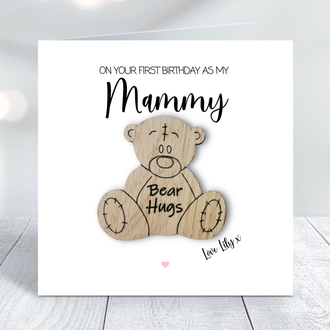 Personalised 1st Birthday Card for Mammy, Mummy, Mammy Bear, Mummy Bear ...
