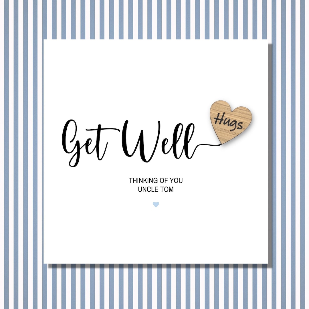 Get Well Hugs Personalised Get Well Card for Any Recipient. Get Well ...