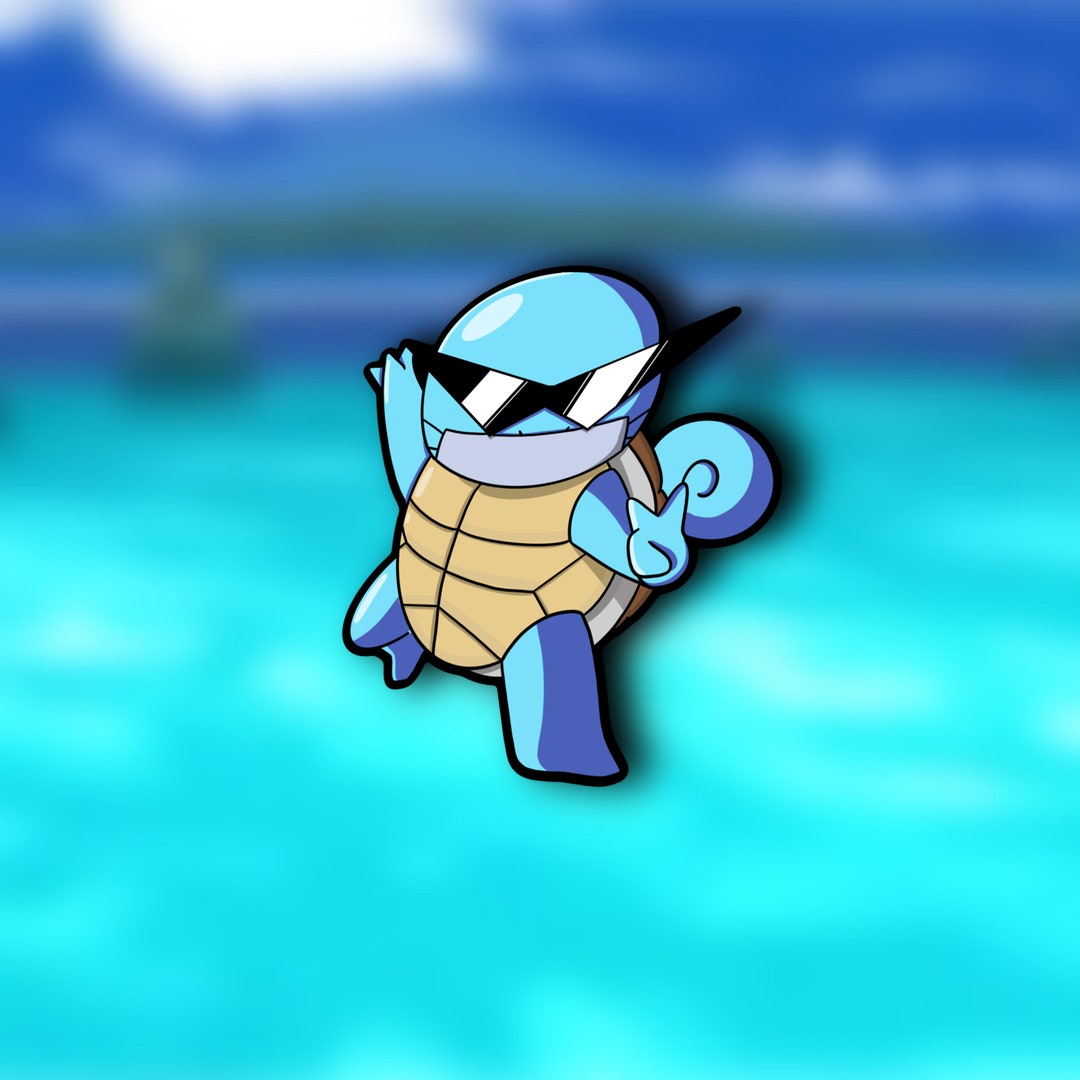 Masked OG Wave Check Squirtle Sticker - Etsy