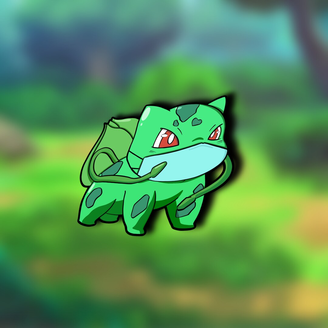 Masked OG Green Bean Bulbasaur Sticker - Etsy