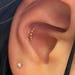 Gold Implant Grade Titanium Curved Beaded Labret for Conch, Flat ...