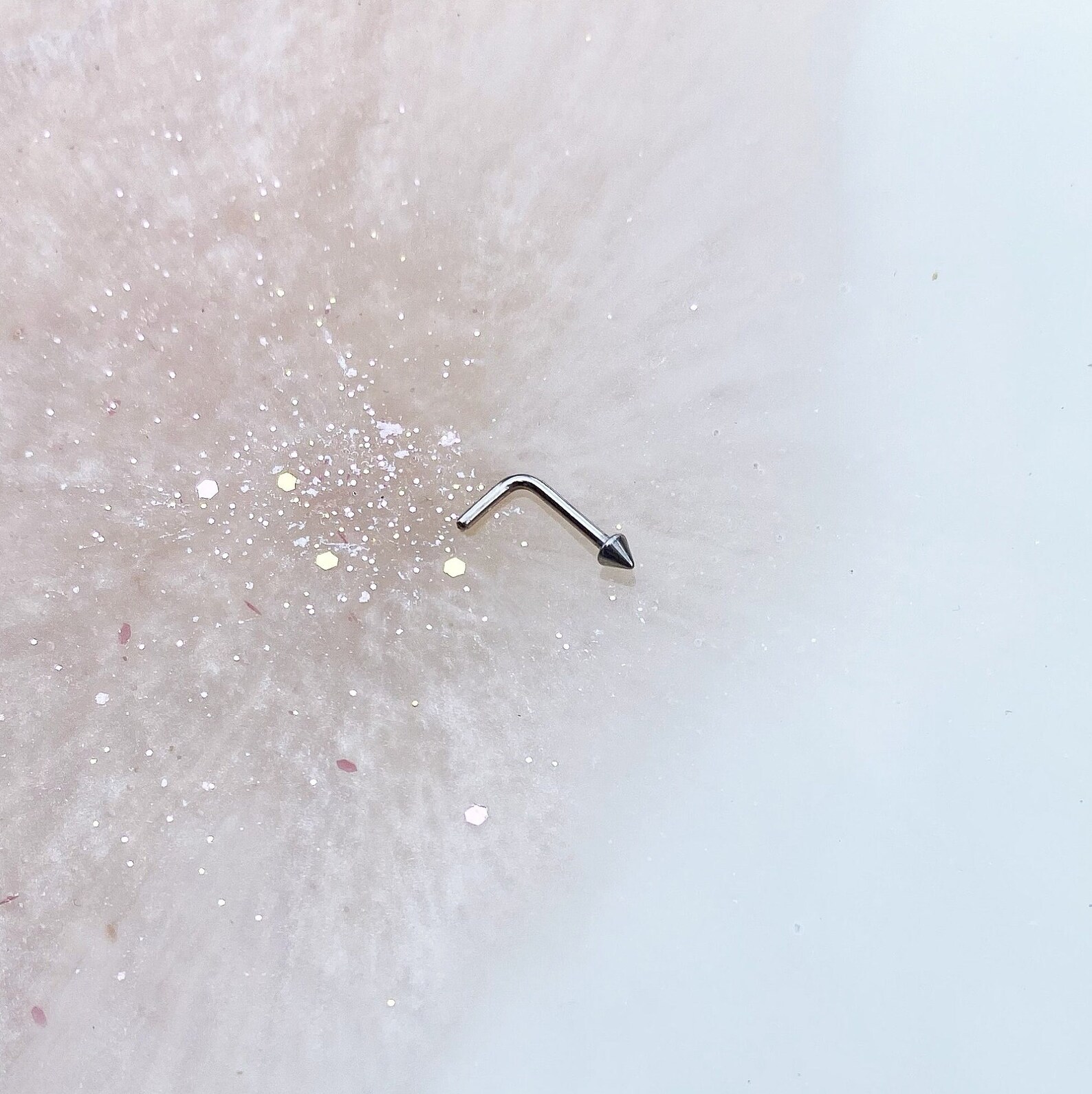 Implant Grade Titanium Spike Nose Stud 20G. Silver. - Etsy