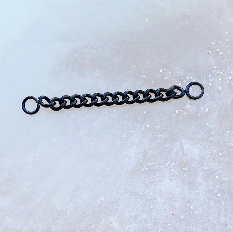 Black Piercing Chain for Ears or Nose. Black Connector Chain. - Etsy