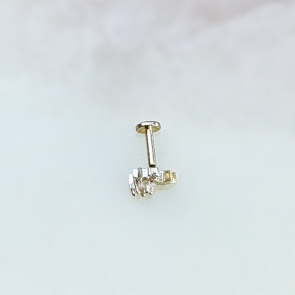 Silver, Gold, or Rose Gold Crystal Star Labret. 16G. 6mm or 8mm. for ...