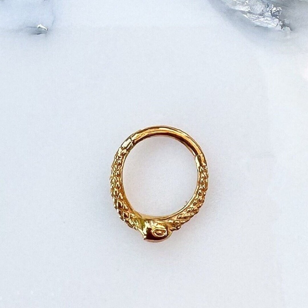 Gold Snake Septum / Daith / Conch Clicker. Implant Grade Titanium. 16G ...