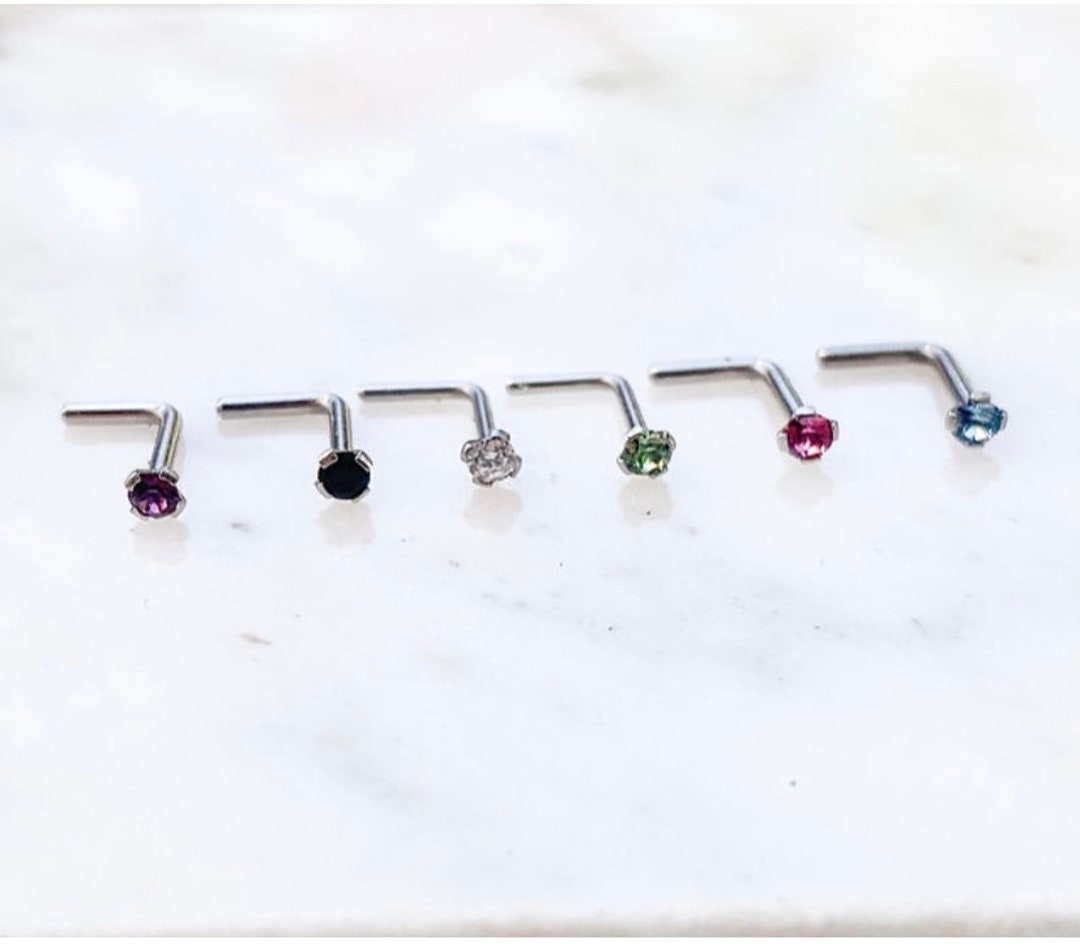 Crystal Nose Ring 3mm Stud 18G or 20G. 1/4” Post. - Etsy