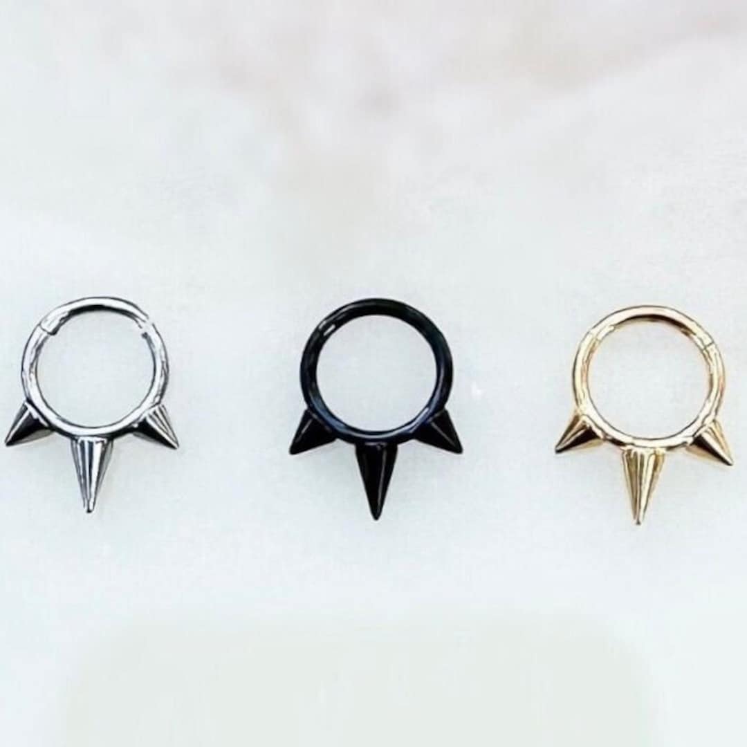 Titanium Spike Clicker for Septum, Daith, and Cartilage Piercings. 16G ...