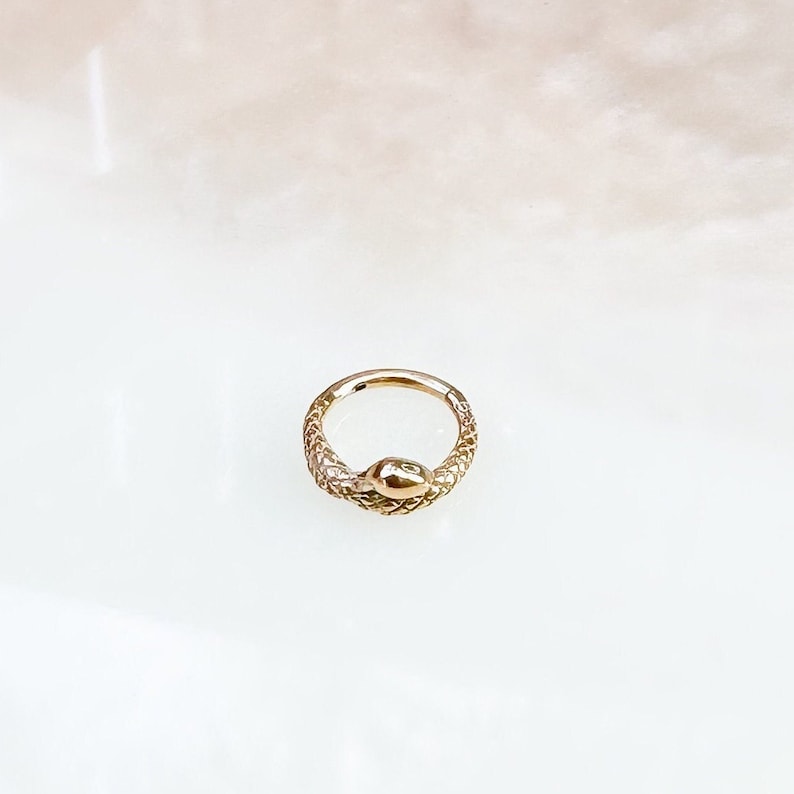 Black, Gold, or Silver Serpent Snake Clicker for Conch, Daith, Septum ...