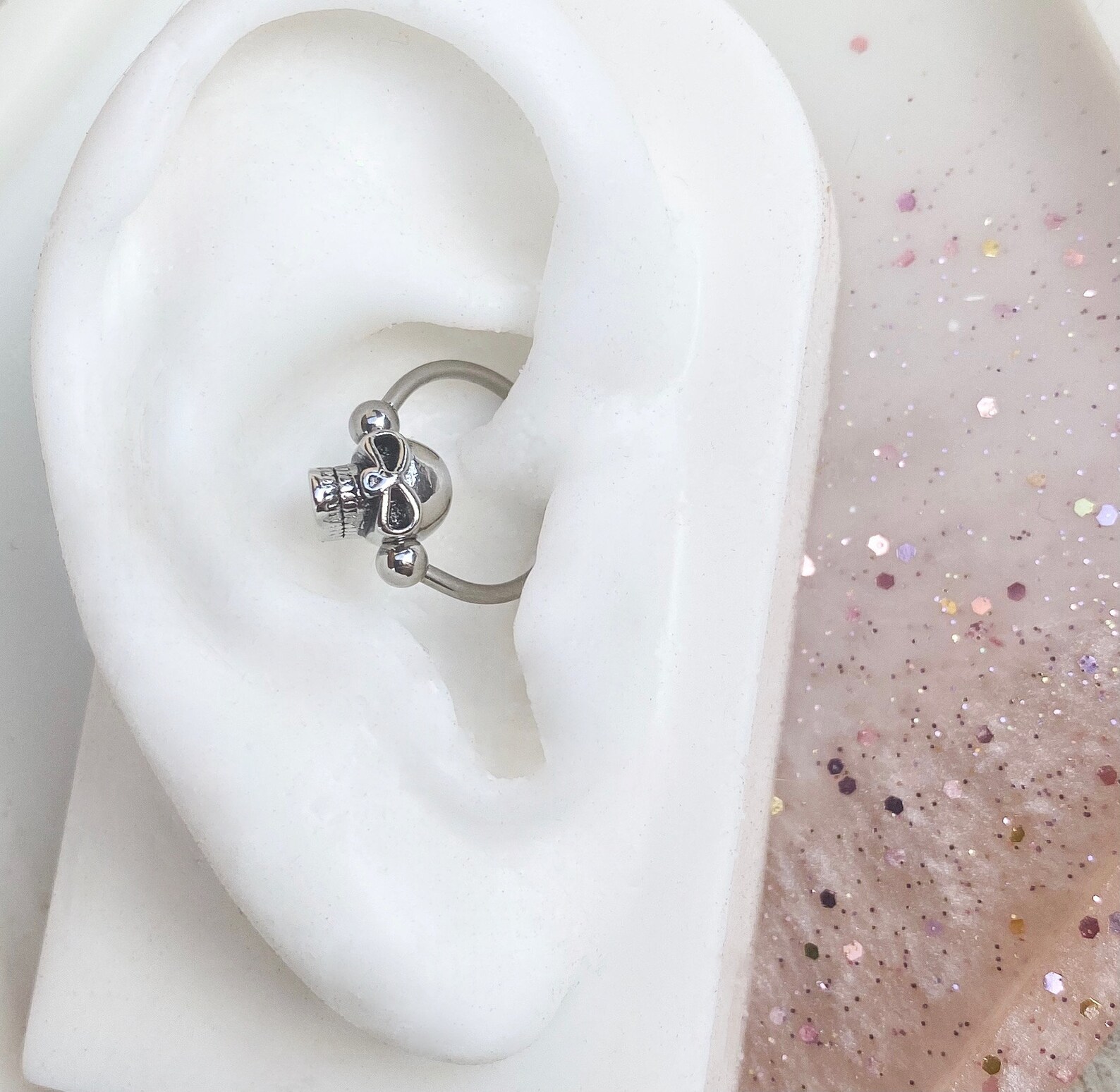 Skull Captive Hoop for Septum Daith Cartilage Conch - Etsy