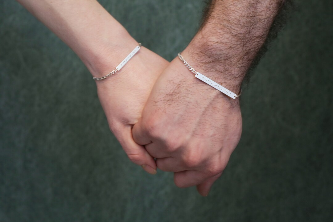Morse Code Bracelet For Men Morse Code Bracelet Matching Etsy