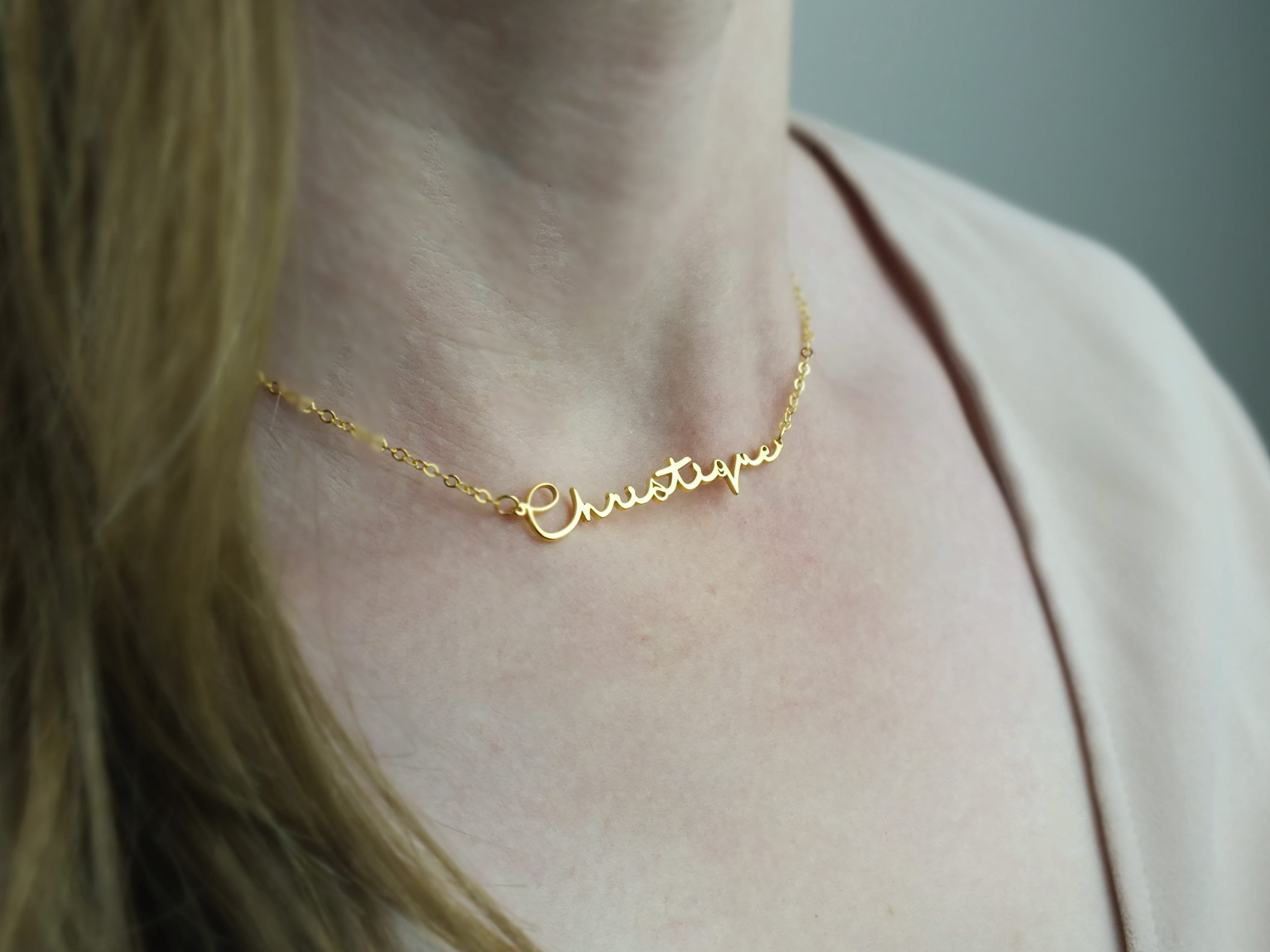 Cursive Name Necklace: Personalized Sterling Silver Jewelry - Etsy