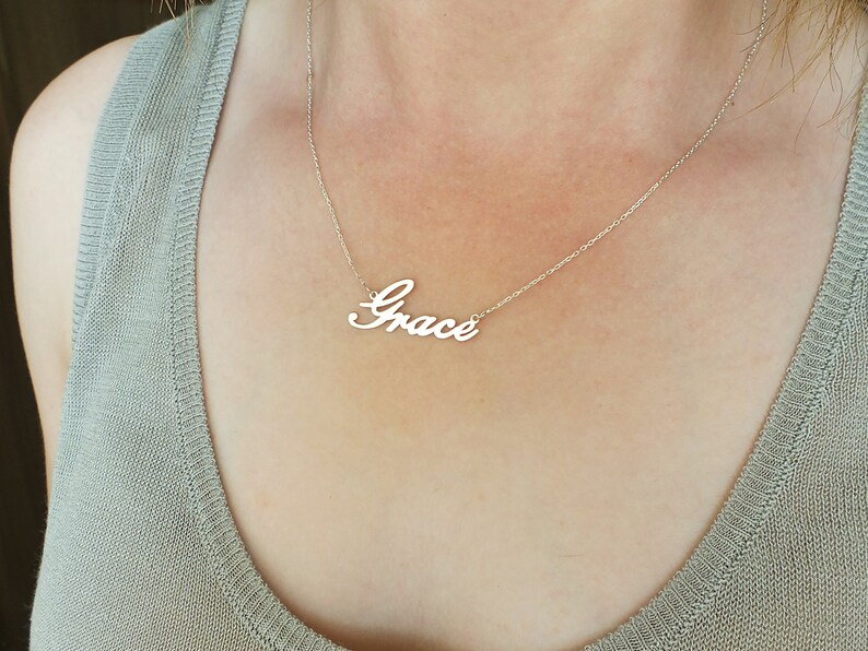 Dainty Name Necklace Personalized Necklace Personalized - Etsy