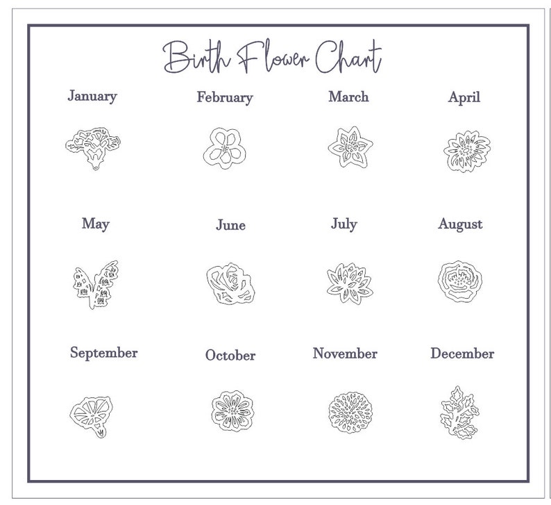 Personalized Birth Flower Bracelet: Sterling Silver Paperclip Chain ...