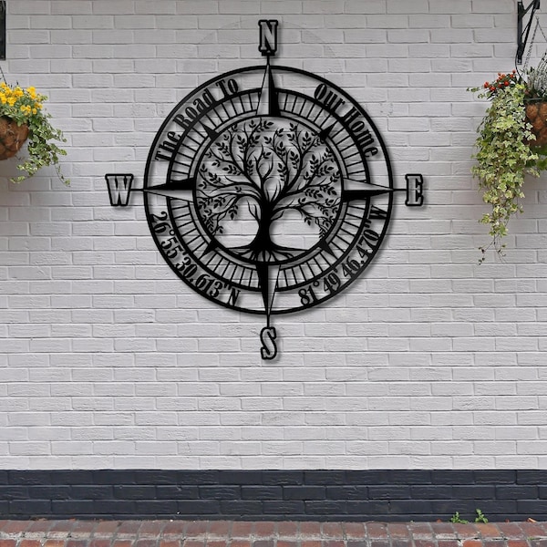 Wooden Compass Wall Art - Etsy