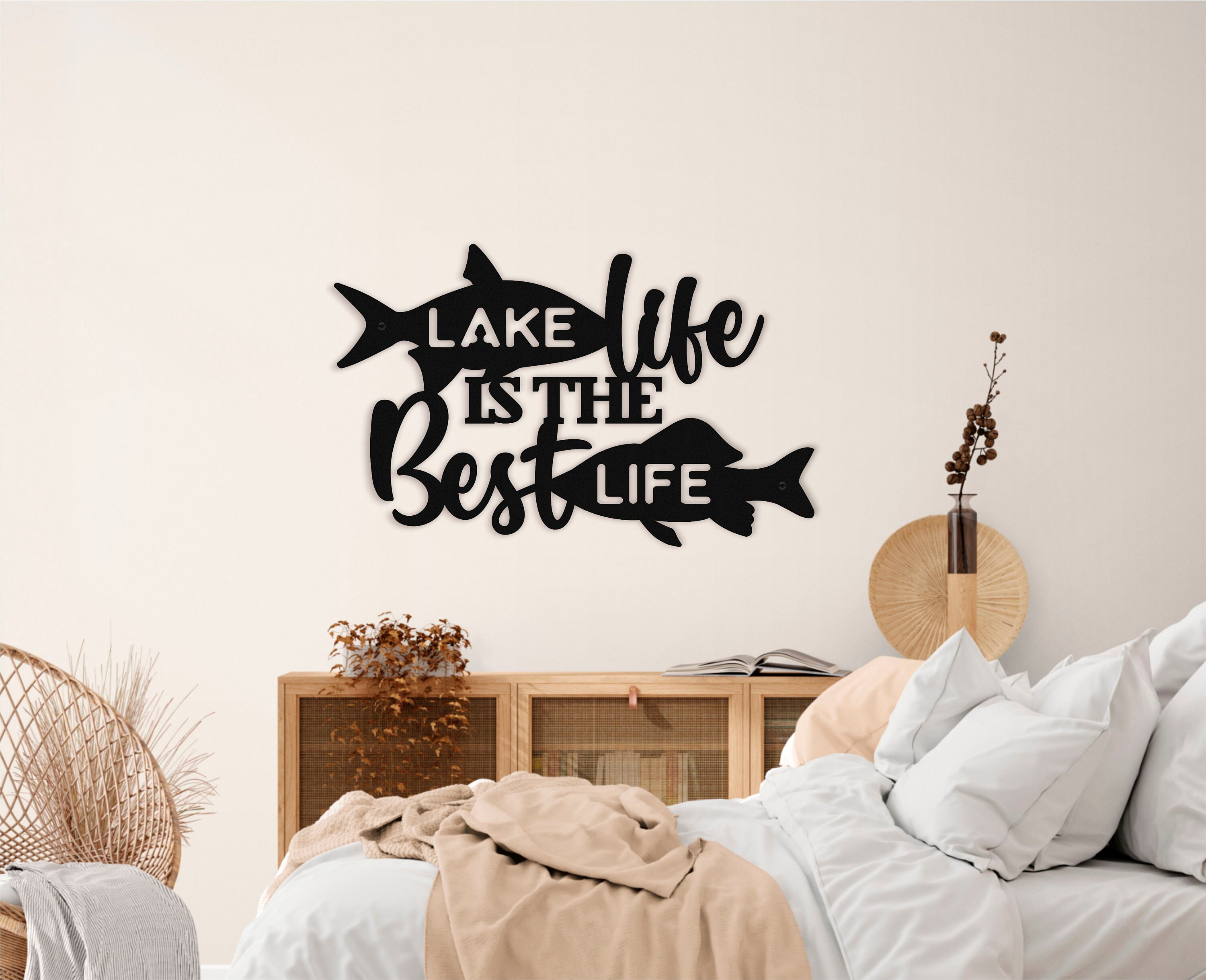 Lake Life Metal Wall Art: Lake House Decor - Etsy