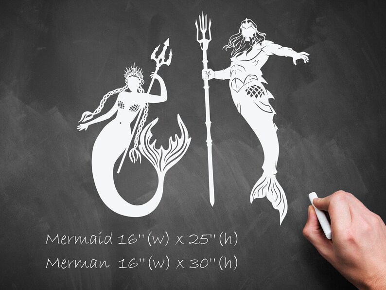 Mermaid Queen & Merman King From Atlantis Metal Wall Art Decor - Etsy