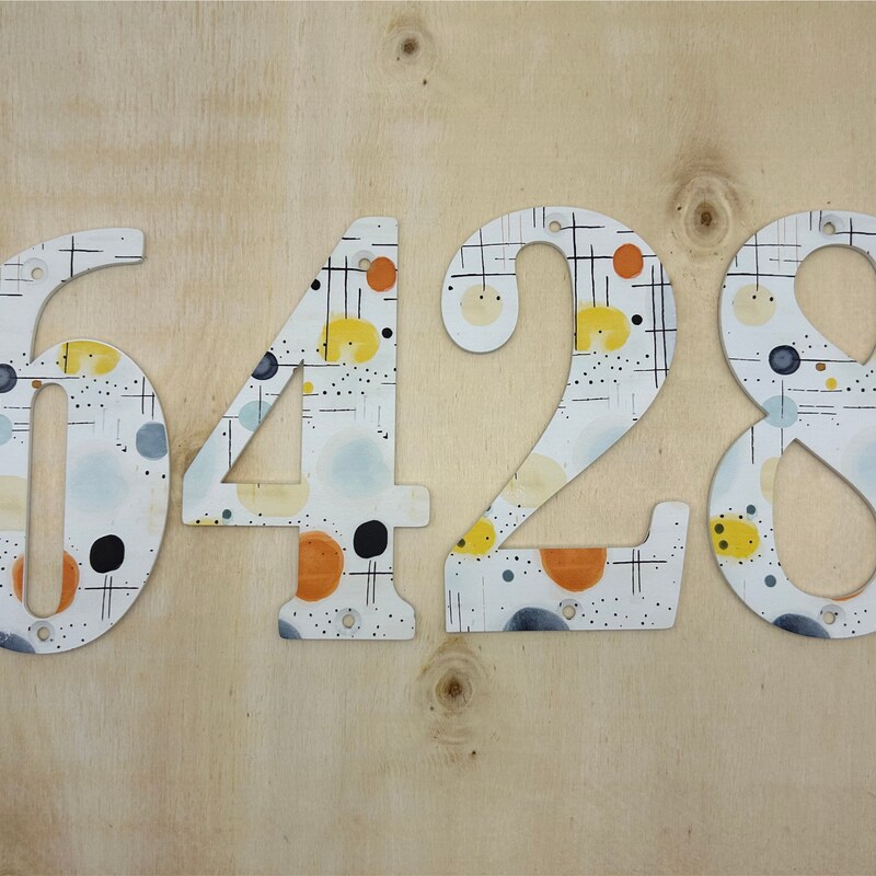 Mid Century Modern House Numbers - Etsy