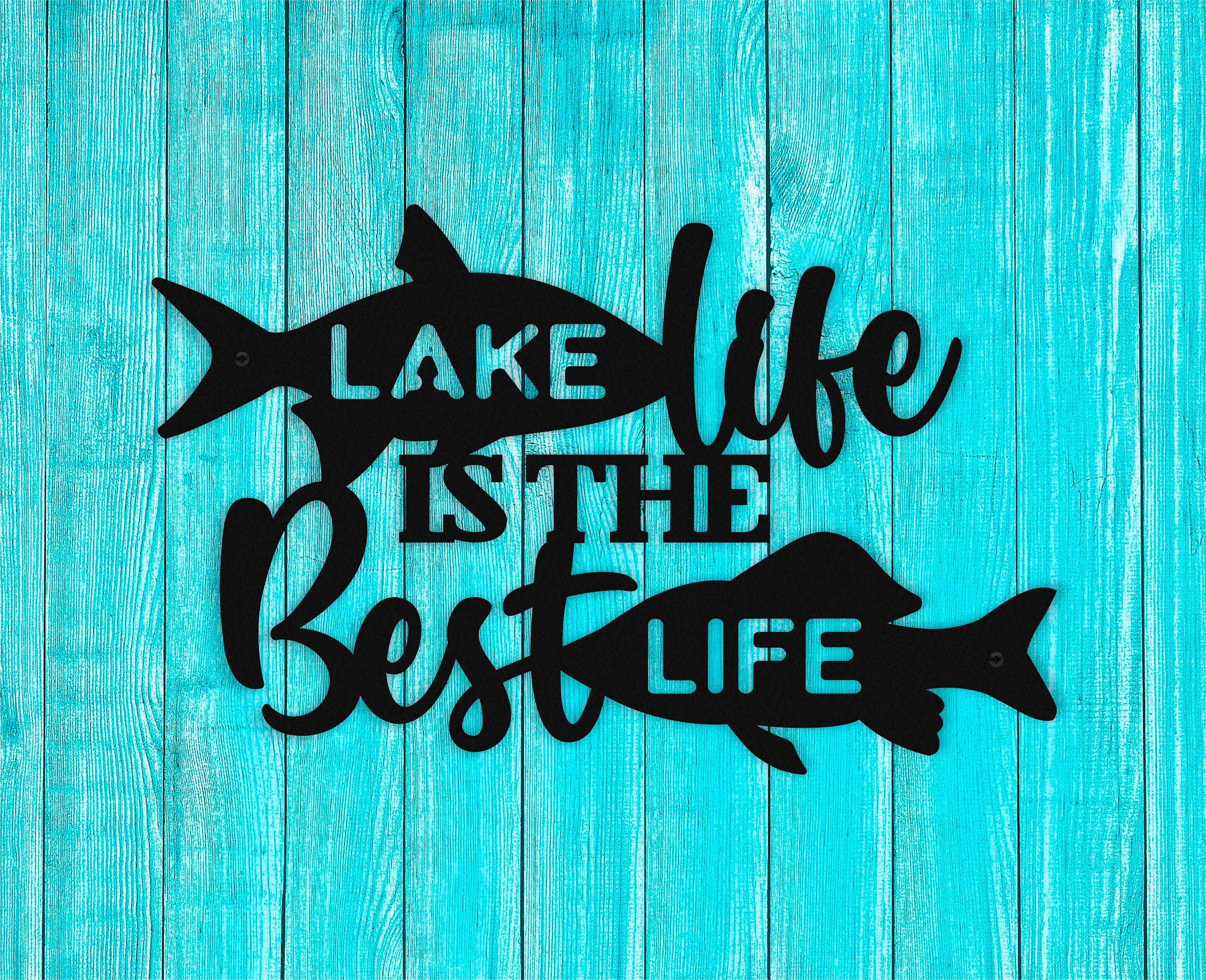 Lake Life Metal Wall Art: Lake House Decor - Etsy