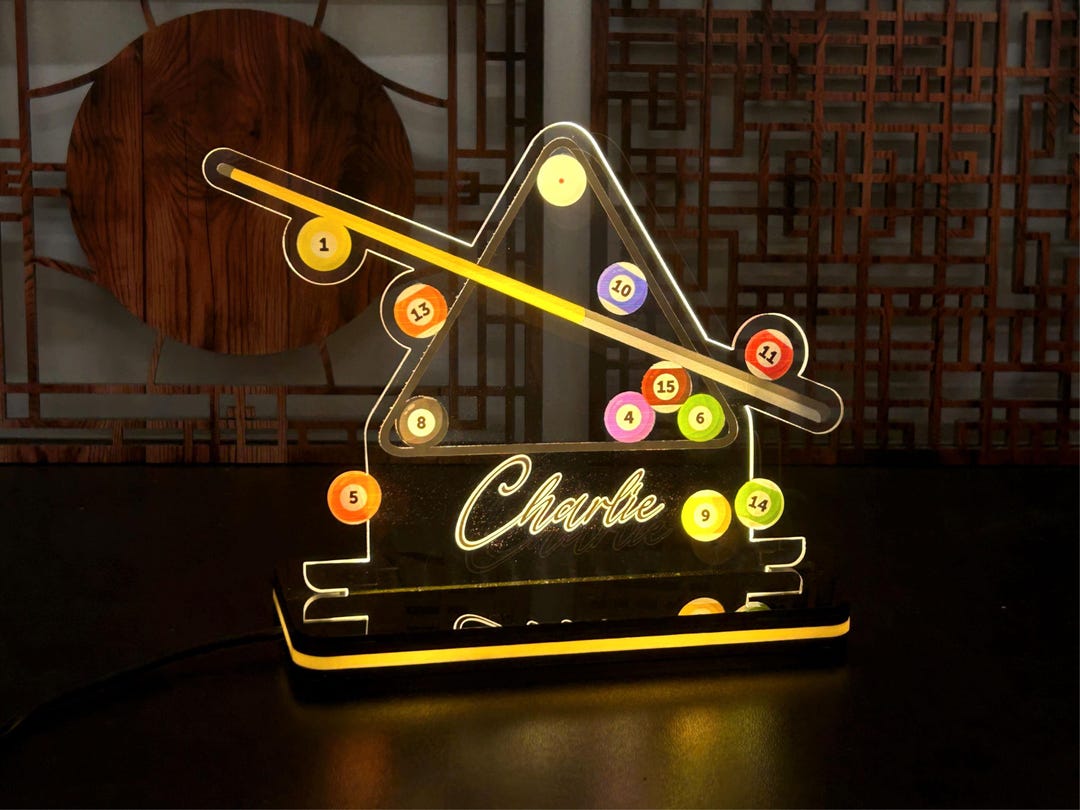 Billiard Night Light , Christmas Gift for Pool Fans - Etsy