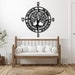 Personalized Life Tree Compass Sign , Family Gift , Metal Compass Wall ...