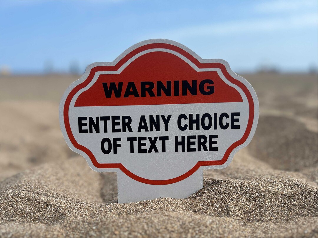 Custom Warning Sign for Garden , Notice Yard Sign With Stake ,caution ...