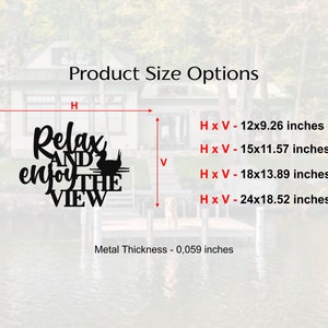 Lake House Metal Wall Art: Relax and Enjoy the View Sign - Etsy