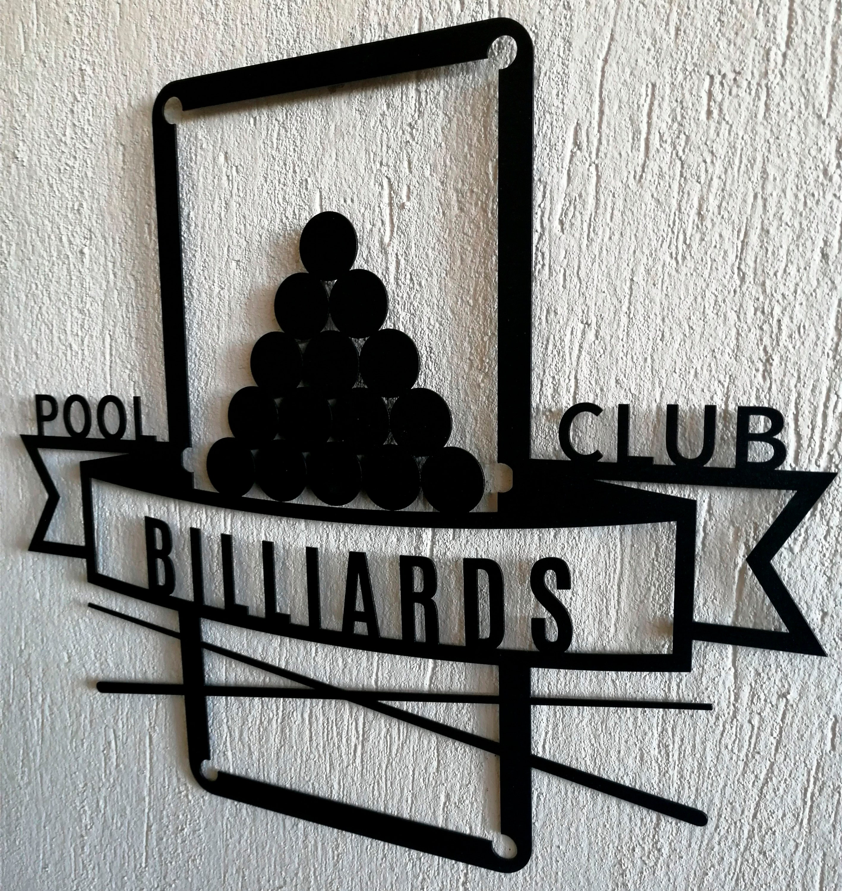 Billiards Decor Snooker Metal Wall Sign Man Cave Wall Art - Etsy
