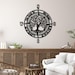 Personalized Life Tree Compass Sign , Metal Compass Wall Art ...