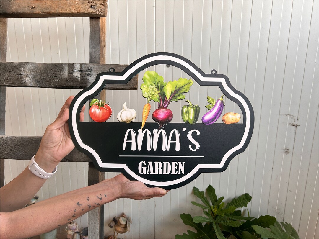 Custom Veggie Garden Sign , Metal Vegetable Farm Sign , Vegetable Patch ...