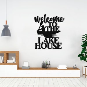Metal Wall Art , Lake House Metal Wall Sign , Metal Wall Decor , Lake ...