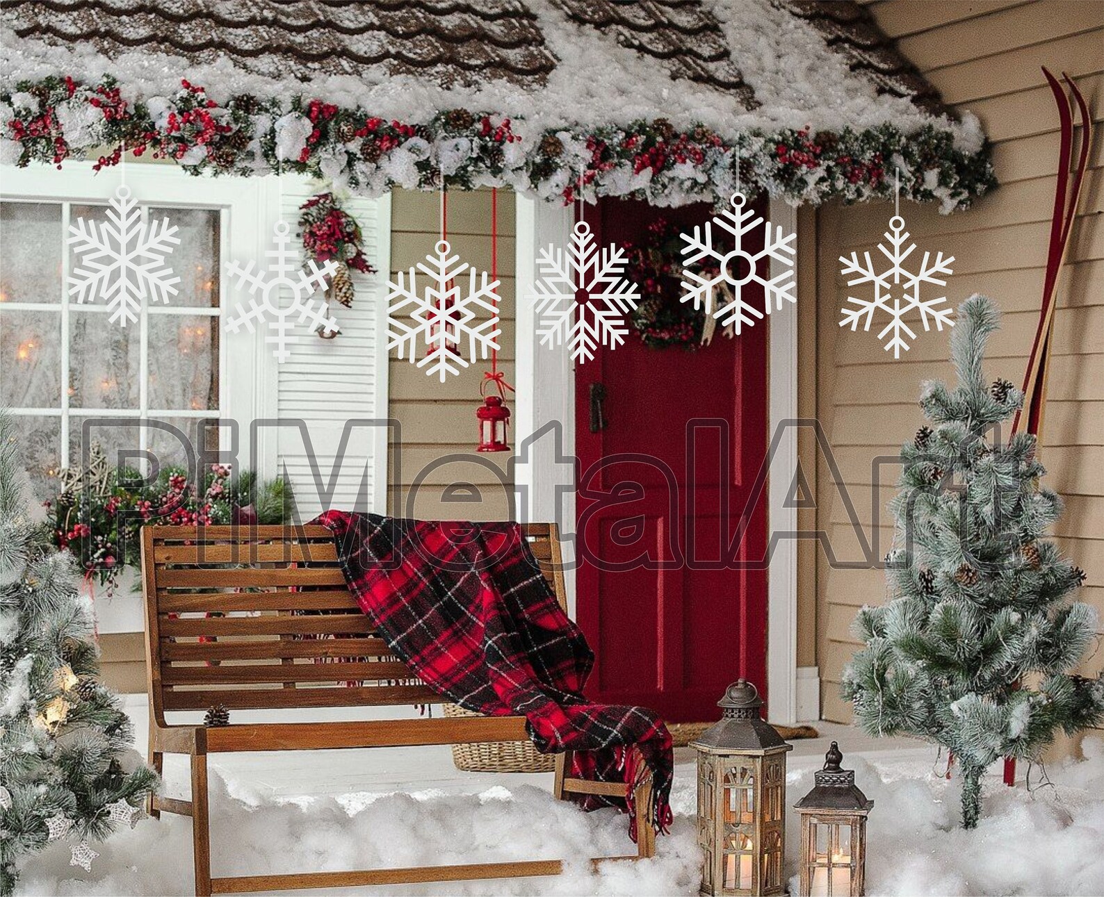 Snowflake Porch Decor for Christmas 6 Pcs Snowflake Yard Art | Etsy