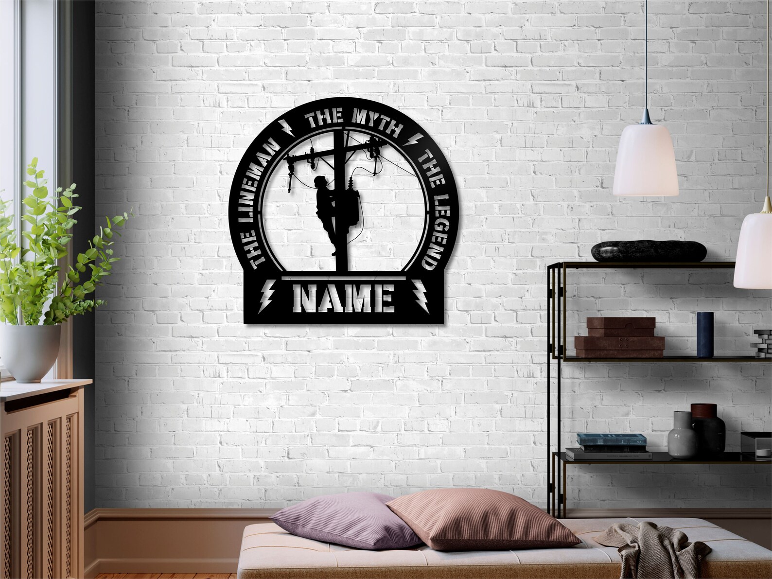 Lineman Wall Decor Custom Lineman Name Sign Lineman Home - Etsy