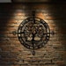 Personalized Life Tree Compass Sign , Metal Compass Wall Art ...