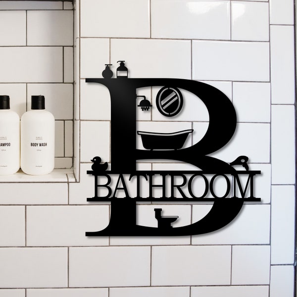 Metal Wall Art for the Bathroom - Etsy