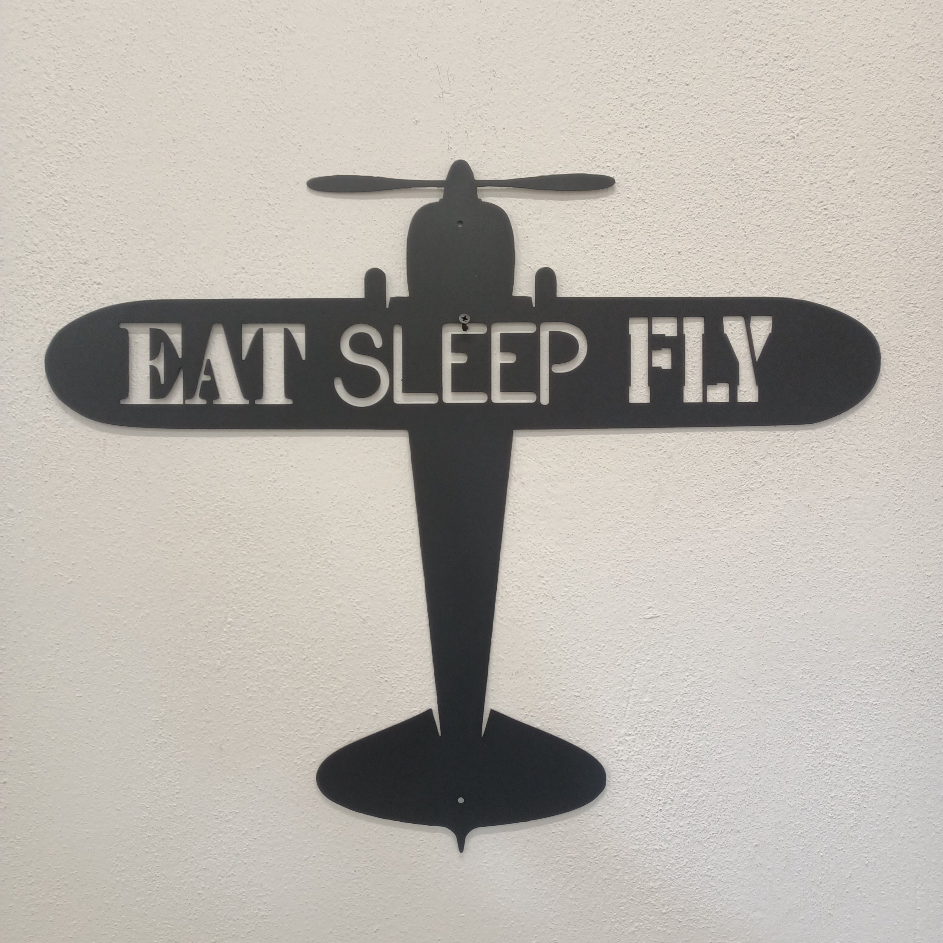 Airplane Metal Wall Art: Eat Sleep Fly Sign, Pilot Gift - Etsy
