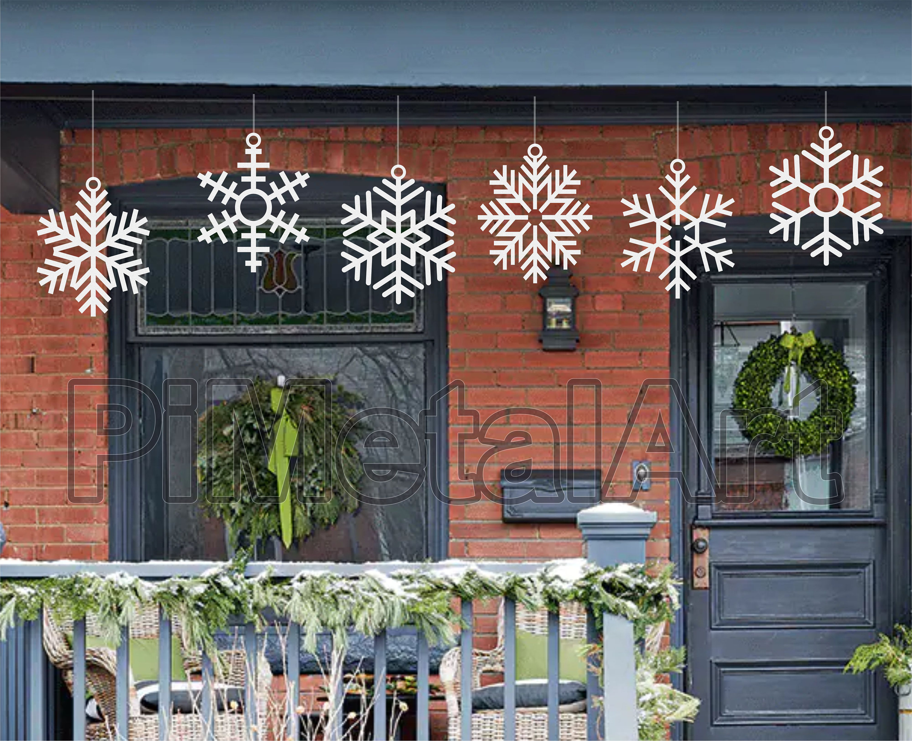 Snowflake Porch Decor for Christmas 6 Pcs Snowflake Yard Art - Etsy