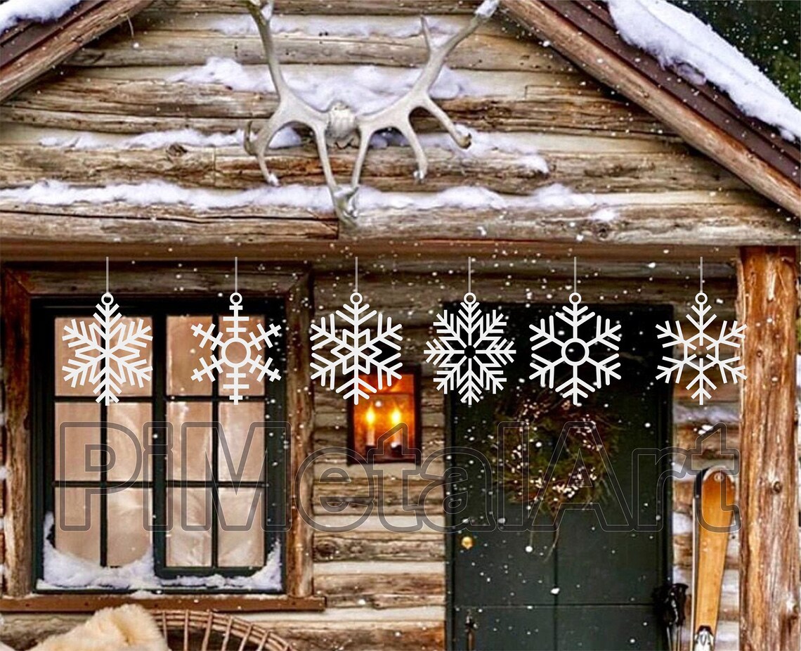 Snowflake Porch Decor for Christmas 6 Pcs Snowflake Yard Art | Etsy