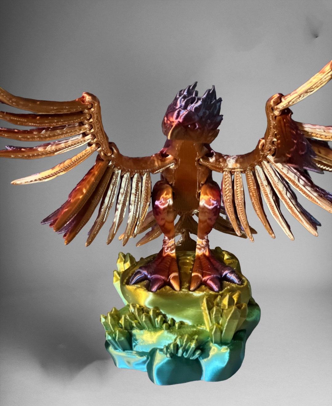 Phoenix on a Crystal Stand - Etsy