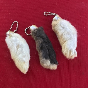 GENUINE Real Lucky Rabbit’s Foot Keychain Set of 3 - Etsy