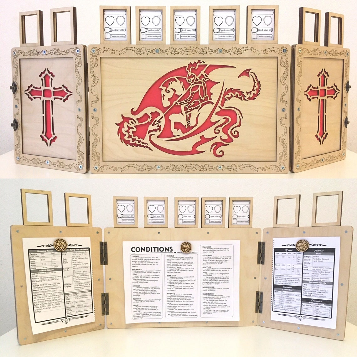 Dungeon Master Screen DnD Accessories Fantasy DM Screen | Etsy