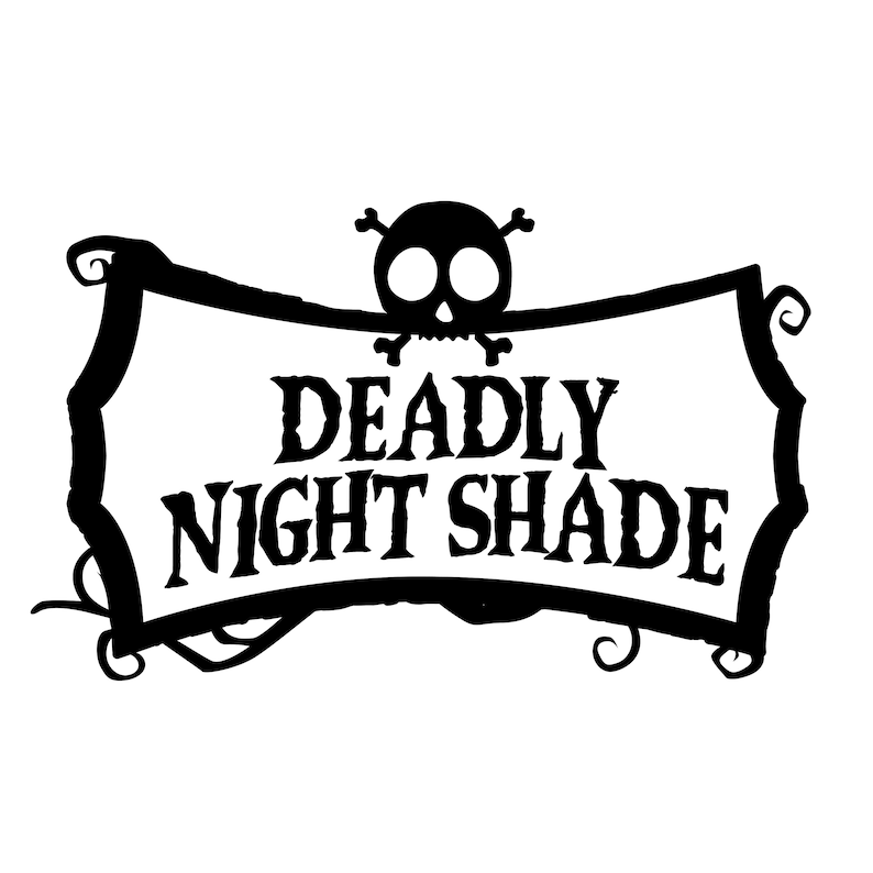 Deadly Nightshade Png and Svg Halloween File Nightmare Before | Etsy