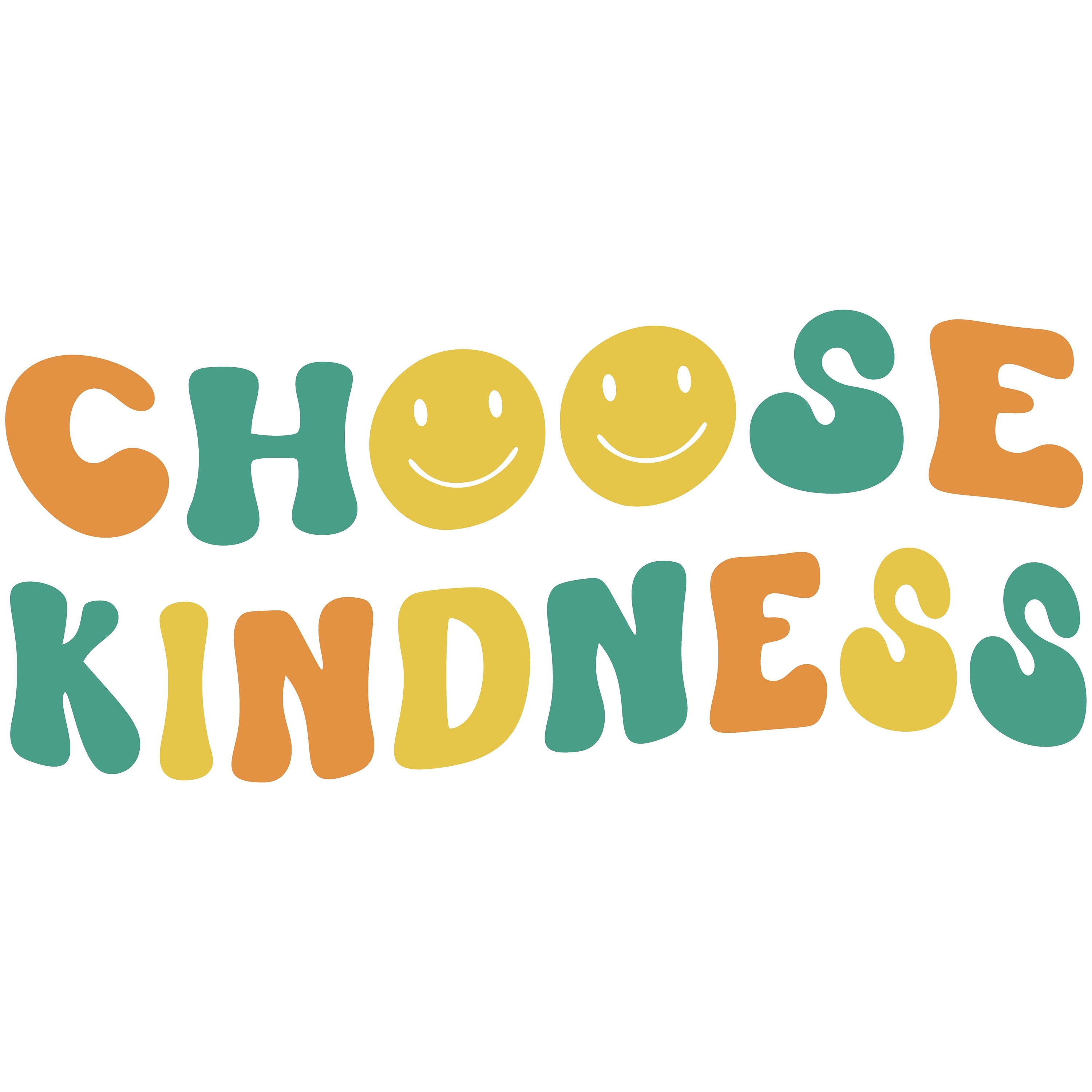 Choose Kindness Smiley Face Retro Font Svg Png Digital Cut | Etsy UK