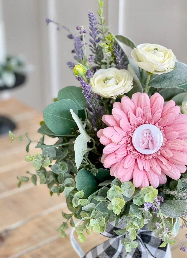 Personalized Picture Frame of Flower Poppers, Photo Frame, Unique Photo ...