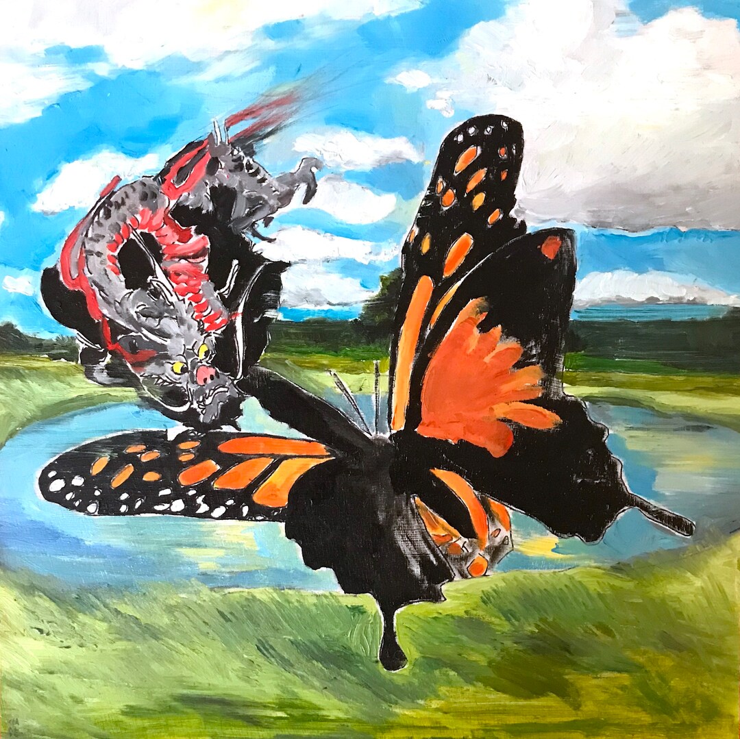 Year of the Dragon by Karolina Dema Painting Gift Contemporary Painting ...