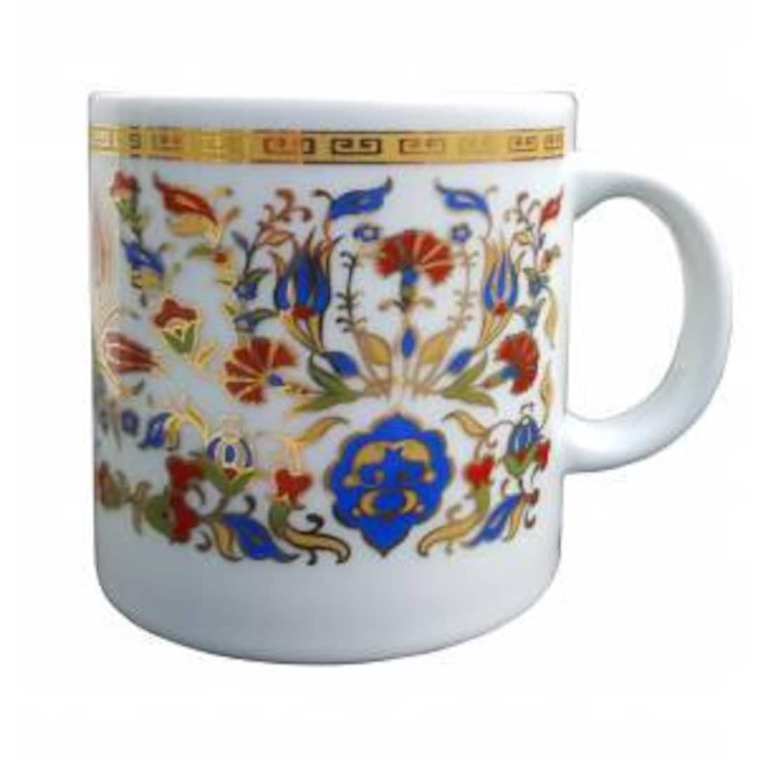 Turkish Traditional Handmade Porcelain Hand Painted Porcelain Cup ...