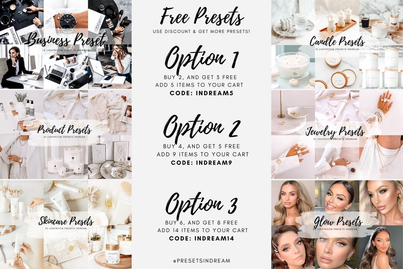 10 Candle Presets Product Presets Bundle Natural Presets - Etsy