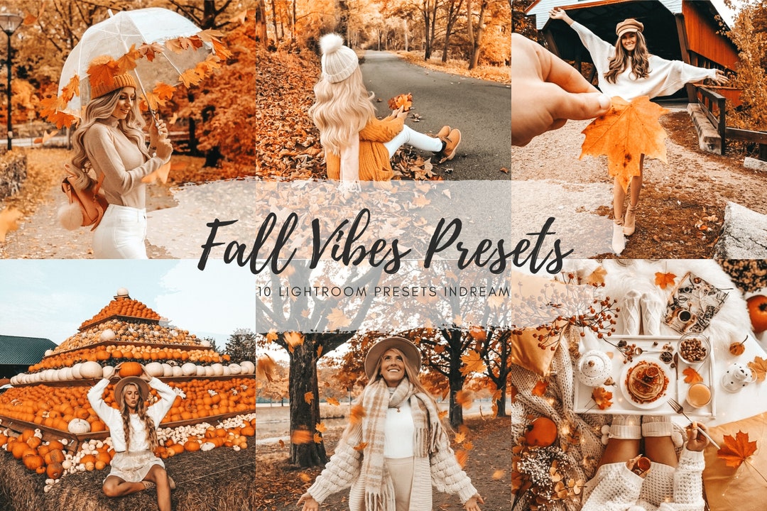 10 Fall Vibes Presets, Autumn Presets, LIGHTROOM Presets, iPhone ...
