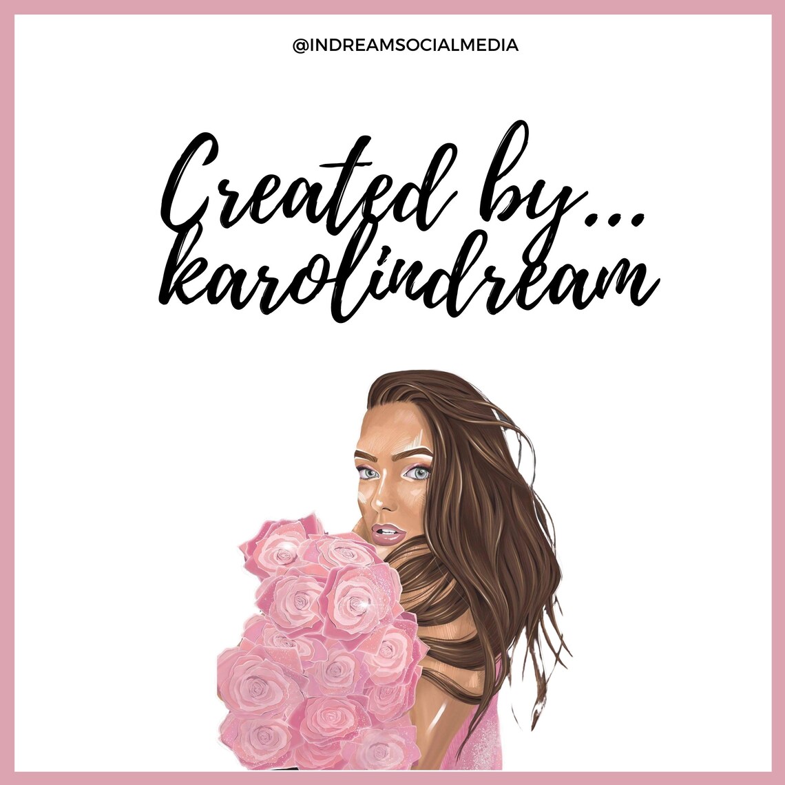 Pink Instagram Post Stories Template Canva, Instagram Branding, Pink ...