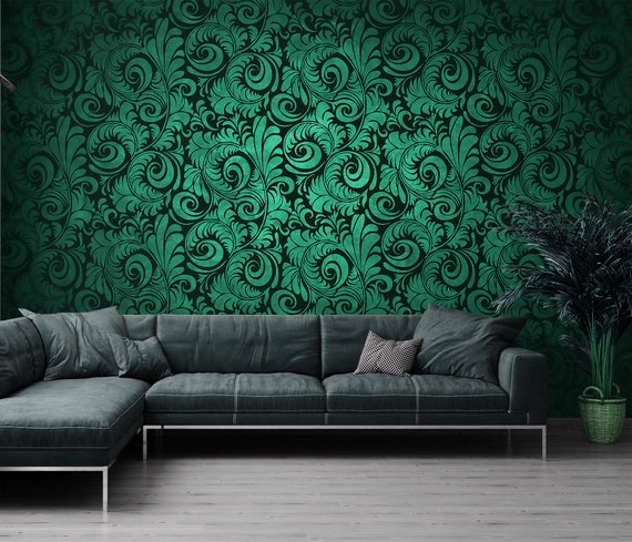 Wallpaper Pattern Modern Green